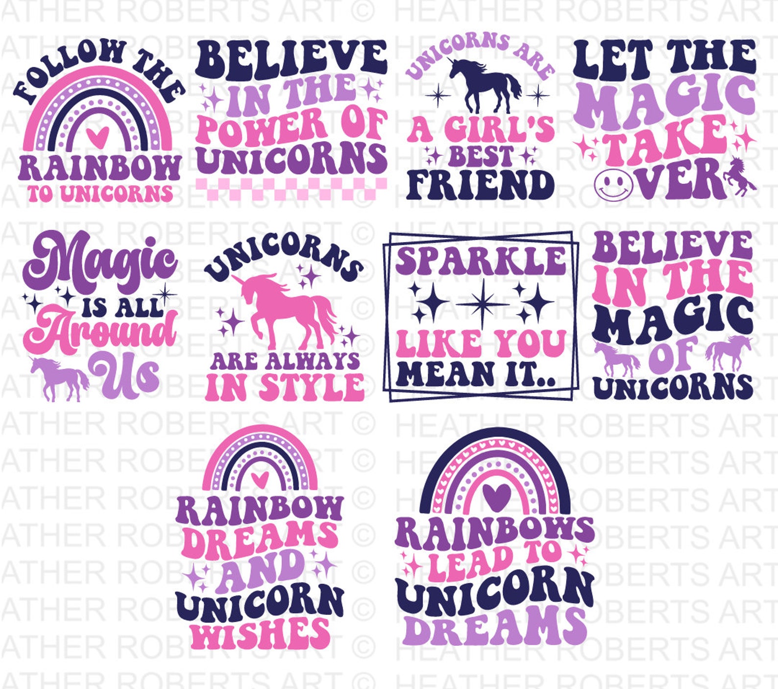 Unicorns Svg Bundle Magical Svg Bundle Unicorns Svg Unicorn Quotes