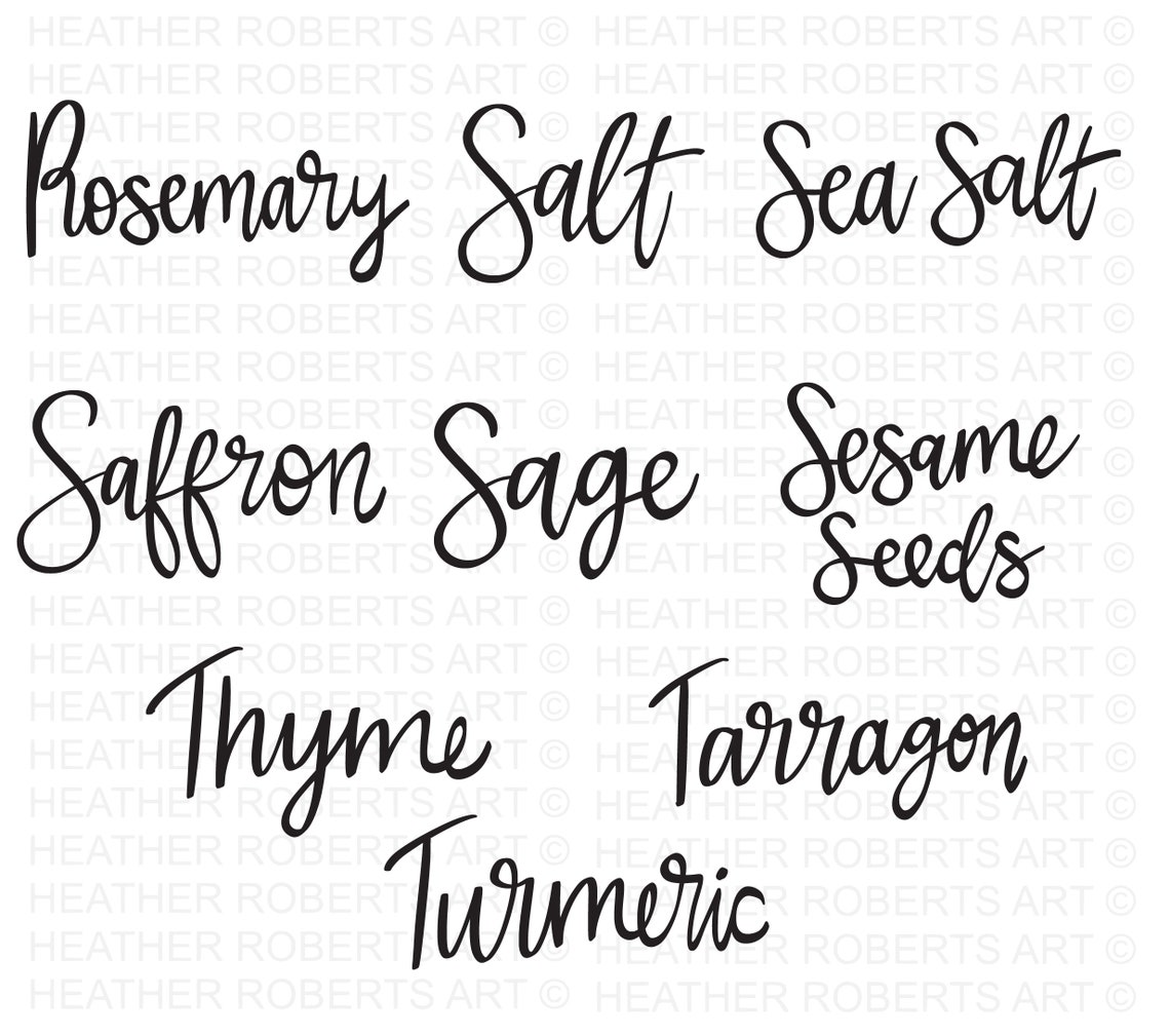 Spice Labels SVG Bundle Spices SVG Pantry Labels SVG - Etsy Australia