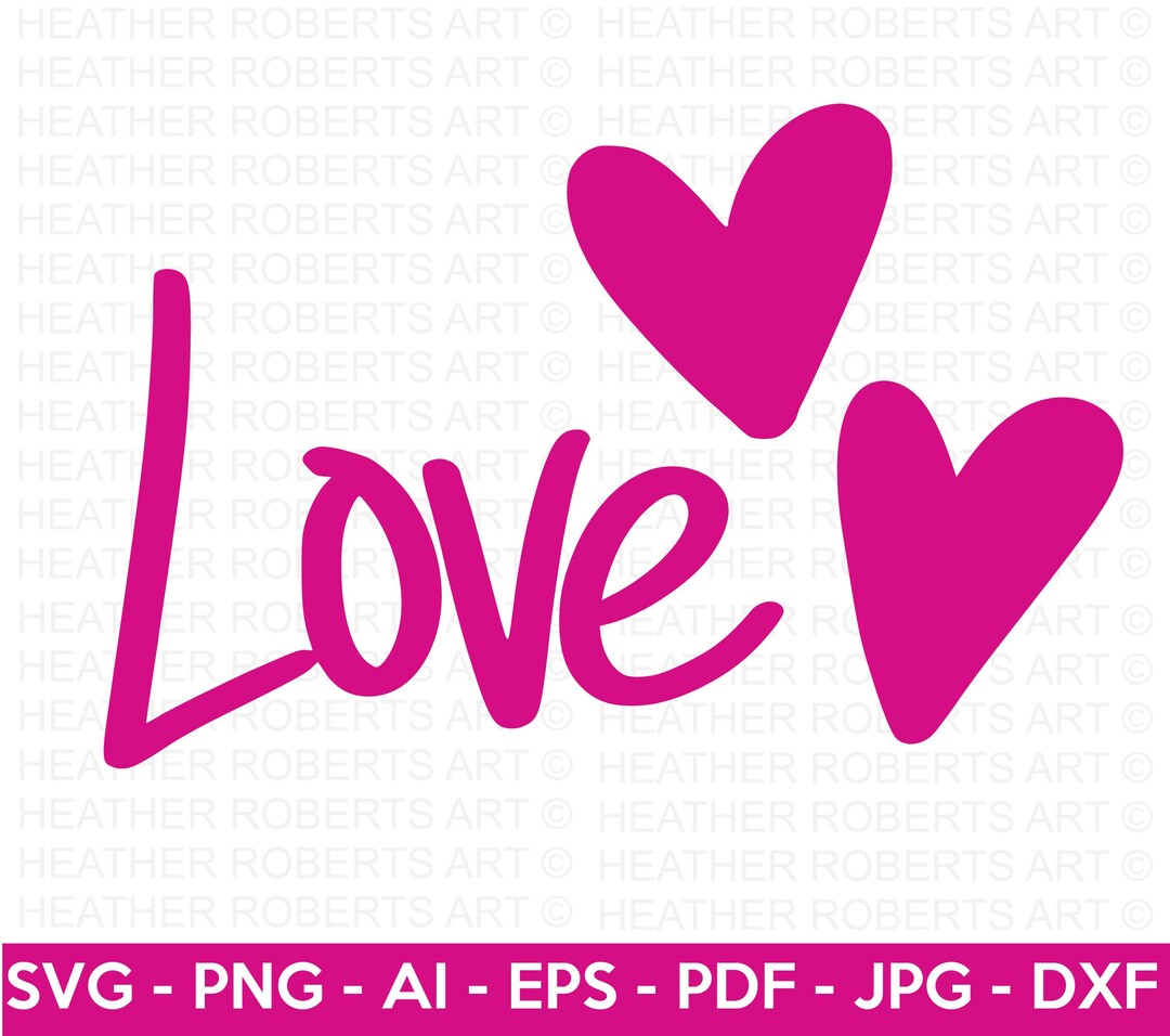Love Heart SVG: Valentine's Day Cut File (digital Download) - Etsy