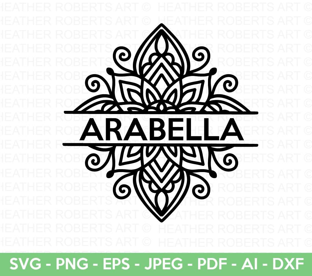 Mandala Split Monogram SVG, Mandala Design, Mandala for Cricut, Mandala ...