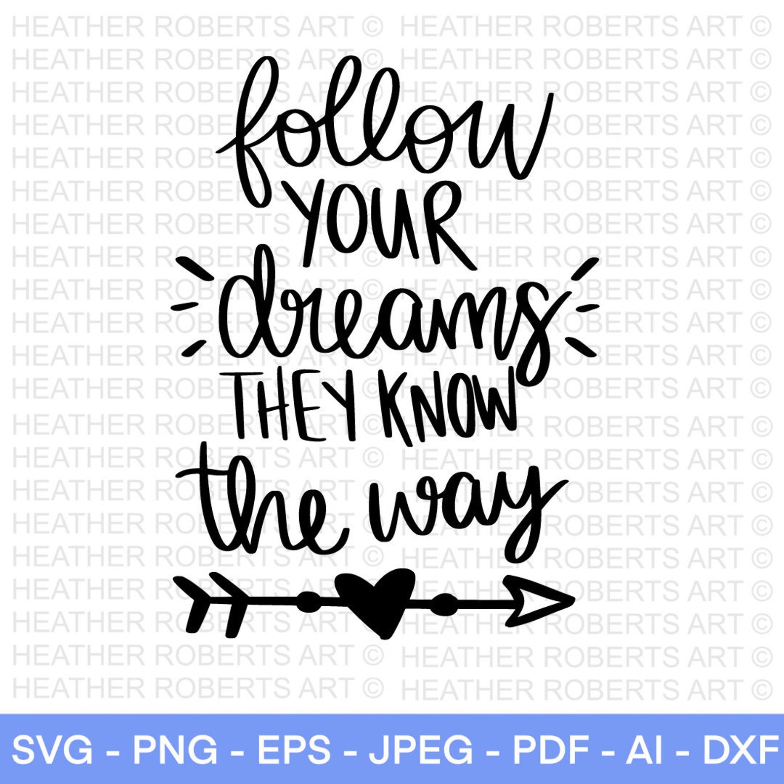 Follow Your Dreams SVG Inspirational Quote Self Love Self - Etsy