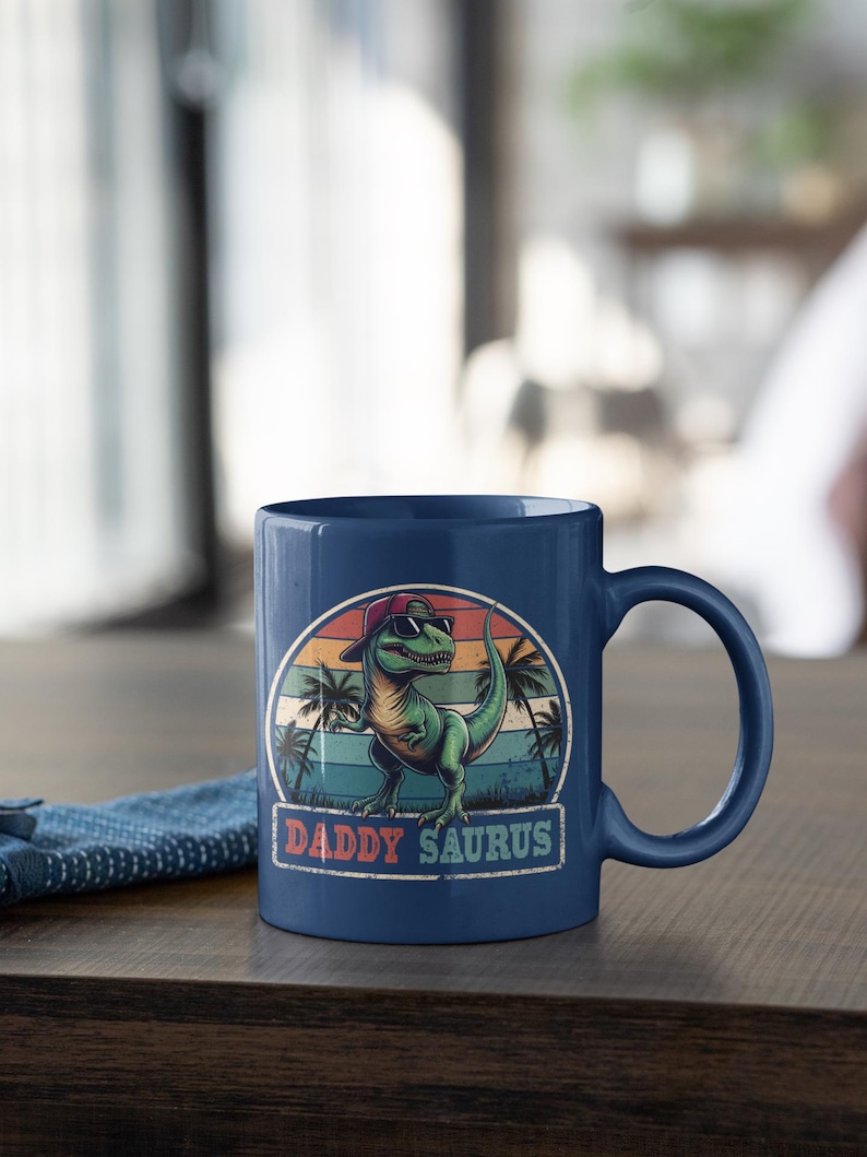 Retro Daddy Saurus T-rex PNG: Father's Day Dinosaur Gift (digital ...
