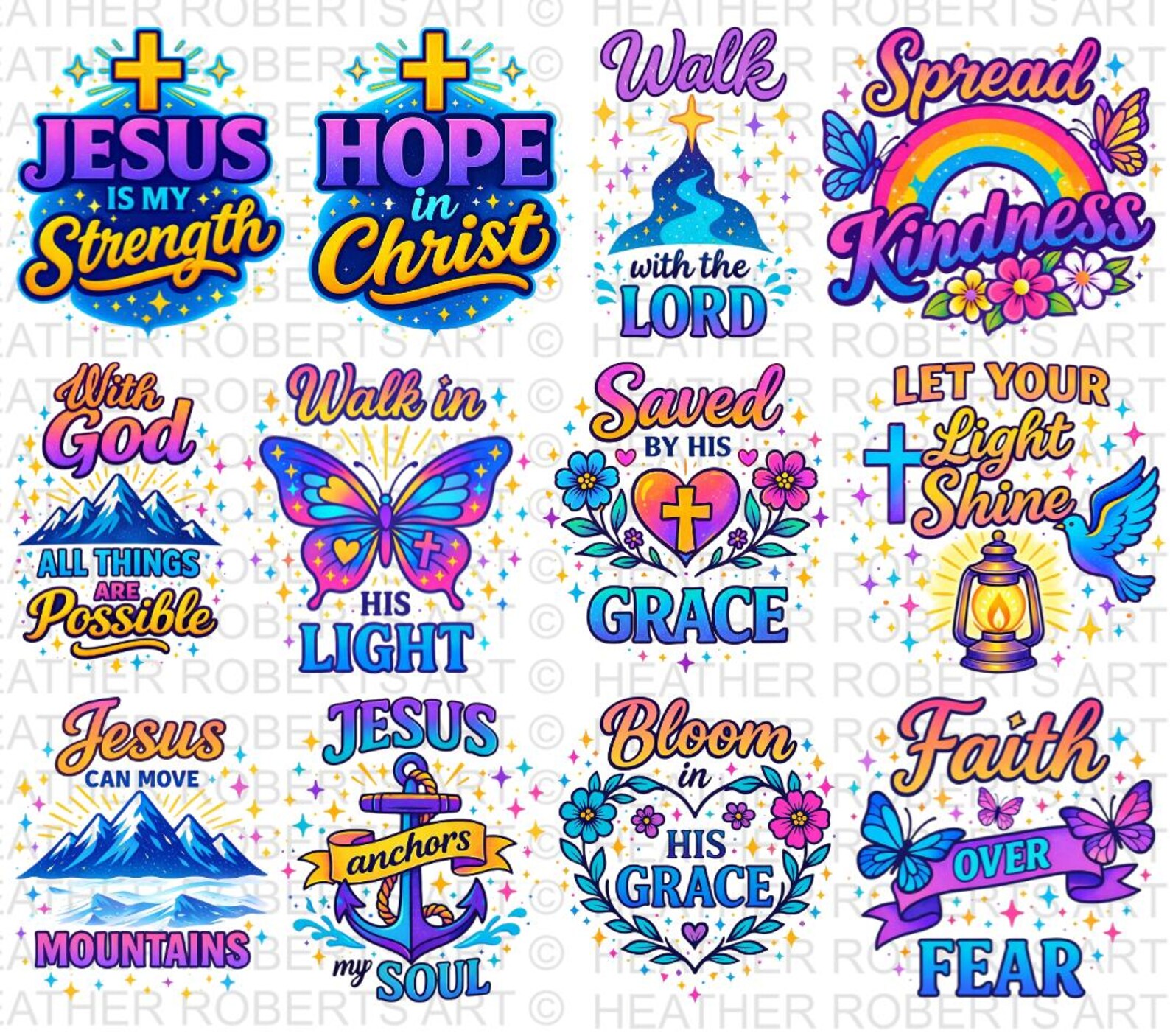 Christian Png Bundle, Bible Verse Png, God Jesus Png, Psalm Png, Love ...