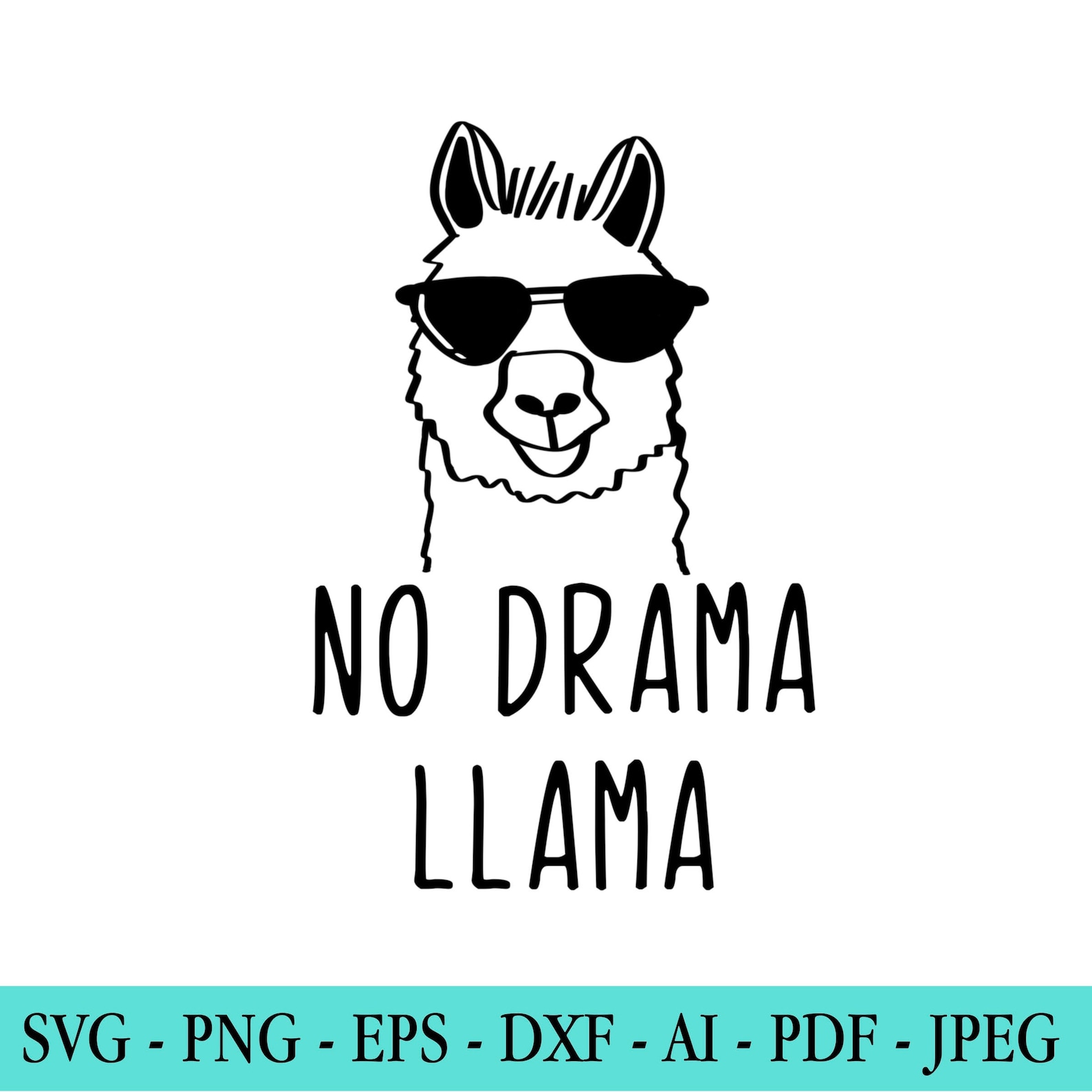 Llama SVG File No Drama Llama SVG Sarcasm Svg Sassy Svg - Etsy