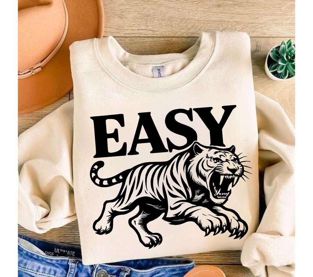 Vintage Distressed Tiger PNG: Retro Indie Tee Design (digital Download ...