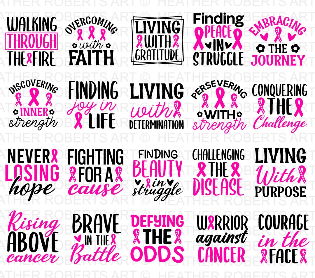 Cancer Awareness SVG Bundle Cancer SVG Breast Cancer SVG - Etsy Canada
