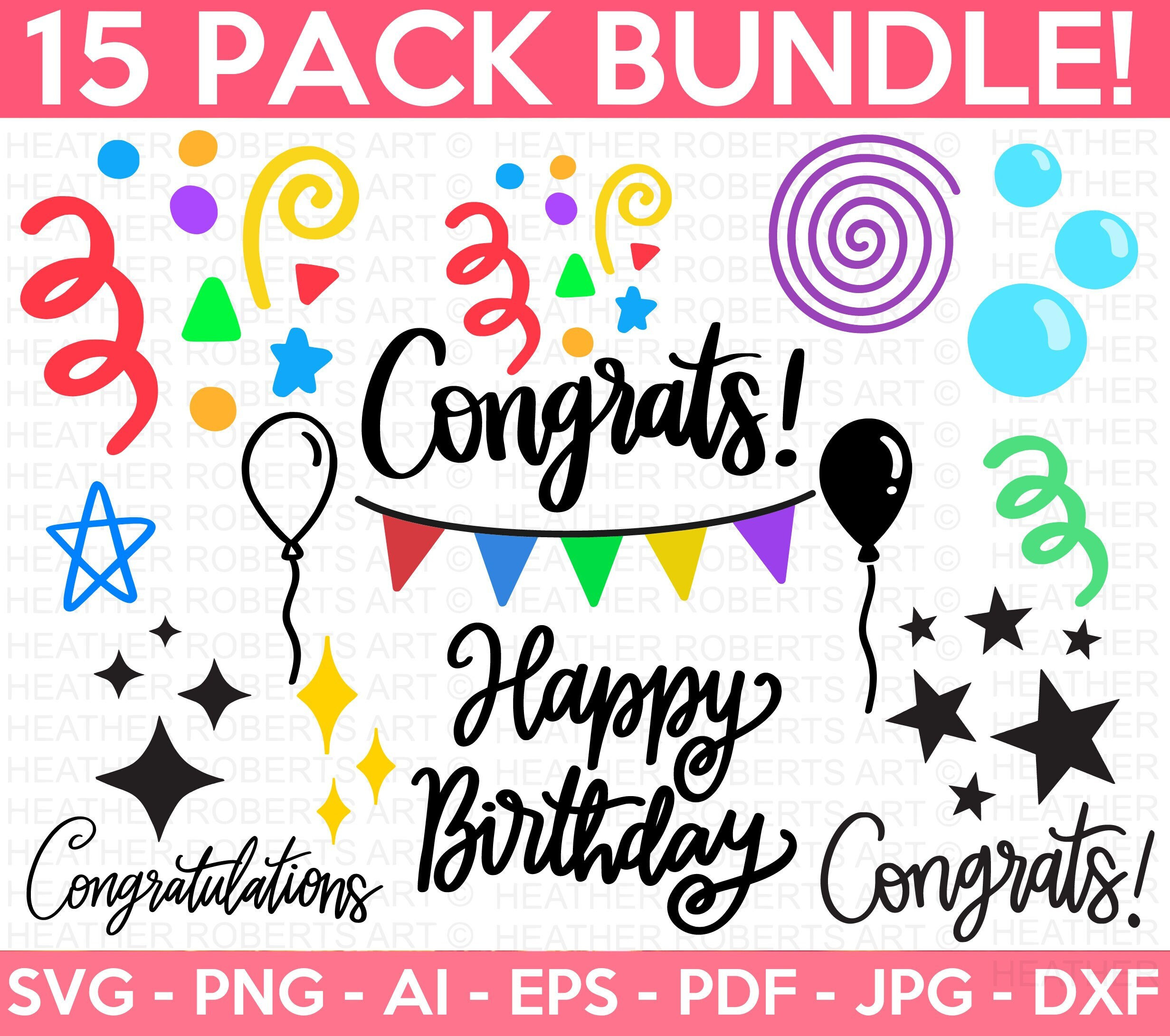 Celebrations SVG Bundle Party SVG Bundle Party Decorations - Etsy UK