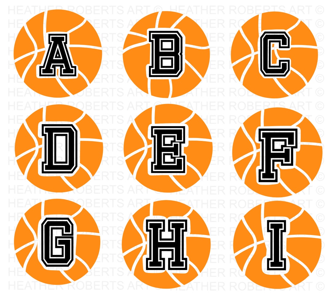 Basketball Monogram SVG Bundle: Sports Team Shirt Cut File - Etsy