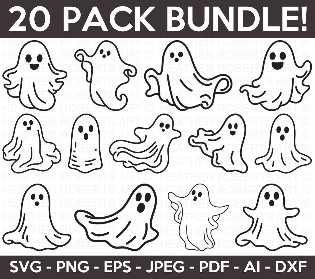 Ghost SVG Bundle, Halloween SVG, Halloween Shirt Svg, Halloween Clipart ...