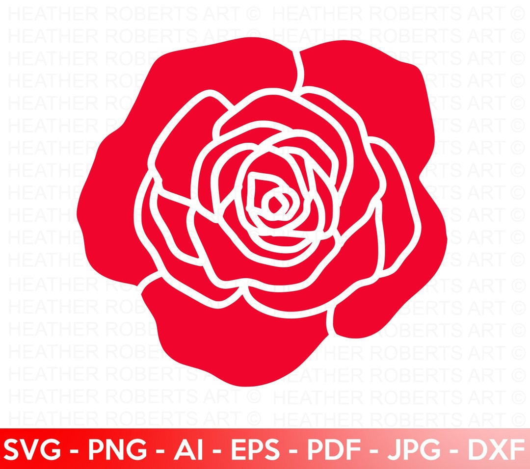 Rose Flower SVG, Floral Decoration SVG, Rose Svg, Flowers SVG, Flower ...