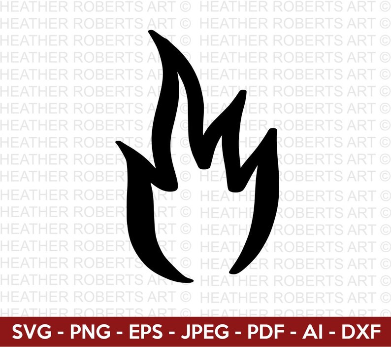 Fire Flame SVG Clipart: Cut File for Cricut, Silhouette - Etsy
