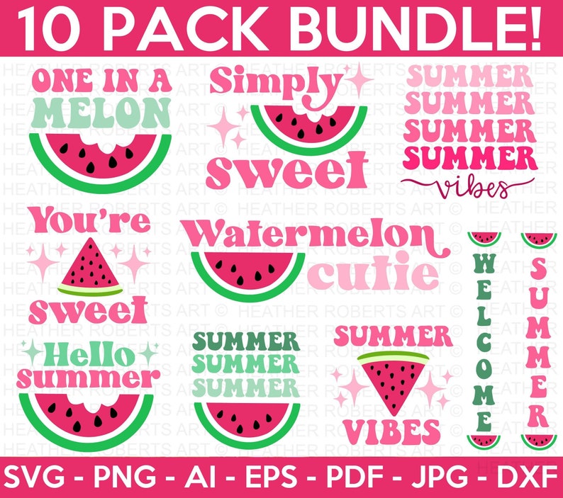 Watermelon SVG Bundle Summer Quotes SVG Watermelon Quotes - Etsy