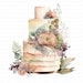 Watercolor Wedding Cakes Clipart Cake Clip Art Wedding Cake - Etsy