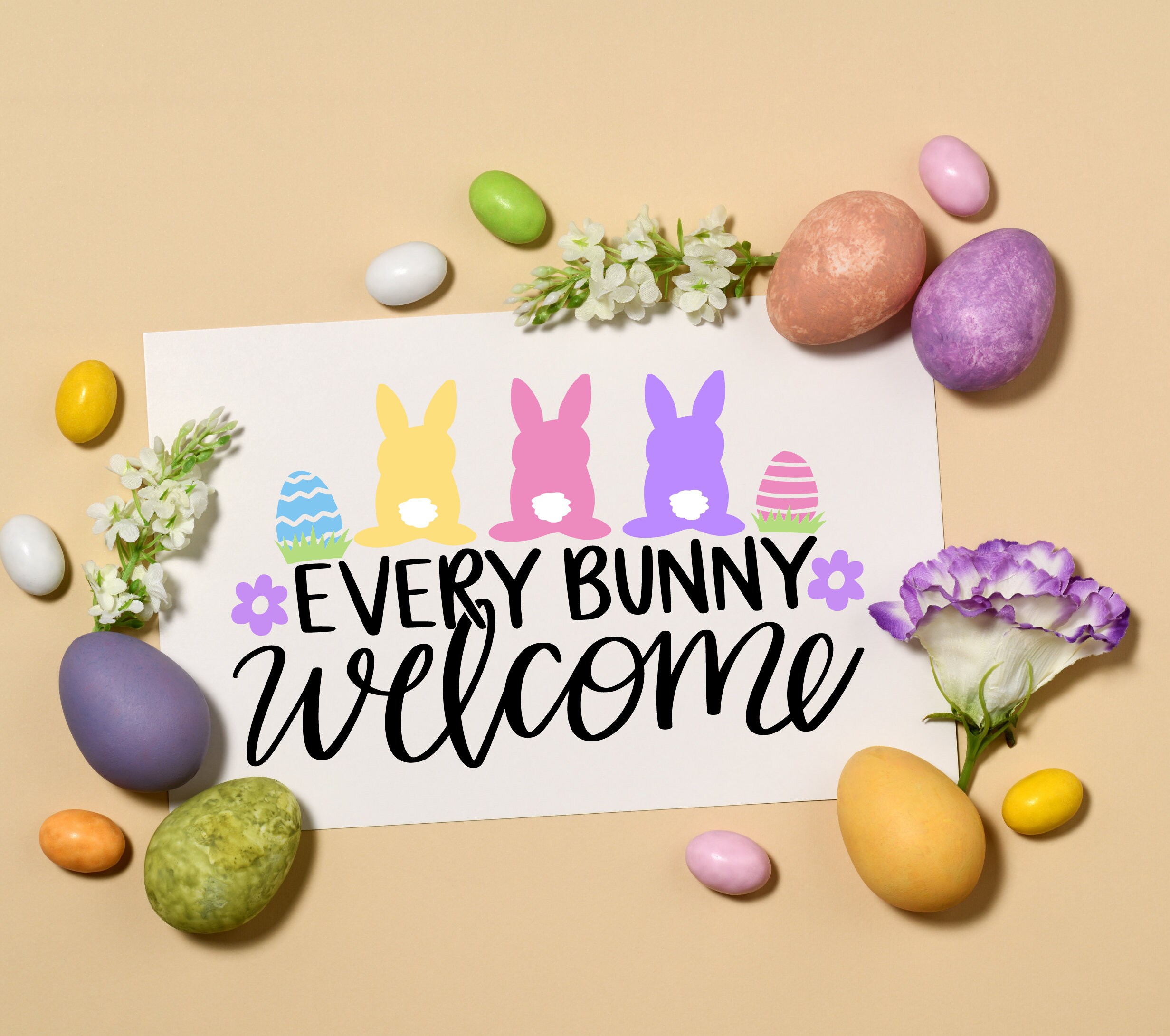 Every Bunny Welcome SVG Easter Welcome Sign SVG Happy Easter | Etsy