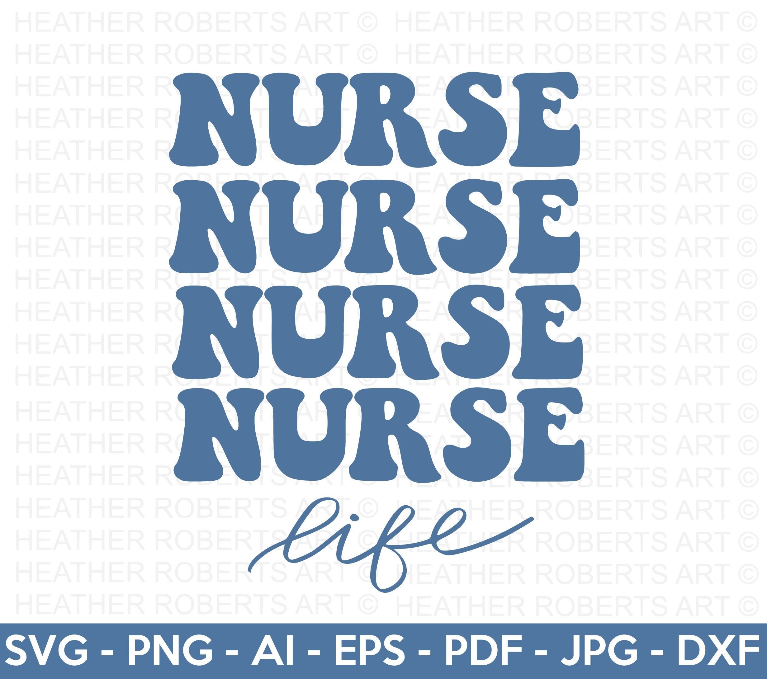 Nurse Life Stacked SVG Retro Nurse Quote SVG Nurse Life - Etsy