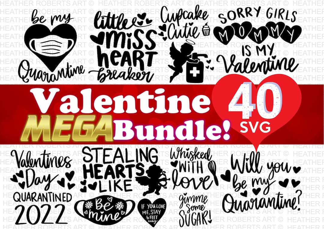 Valentines Mega SVG Bundle, Valentines Day SVG Bundle, Valentines Svg ...