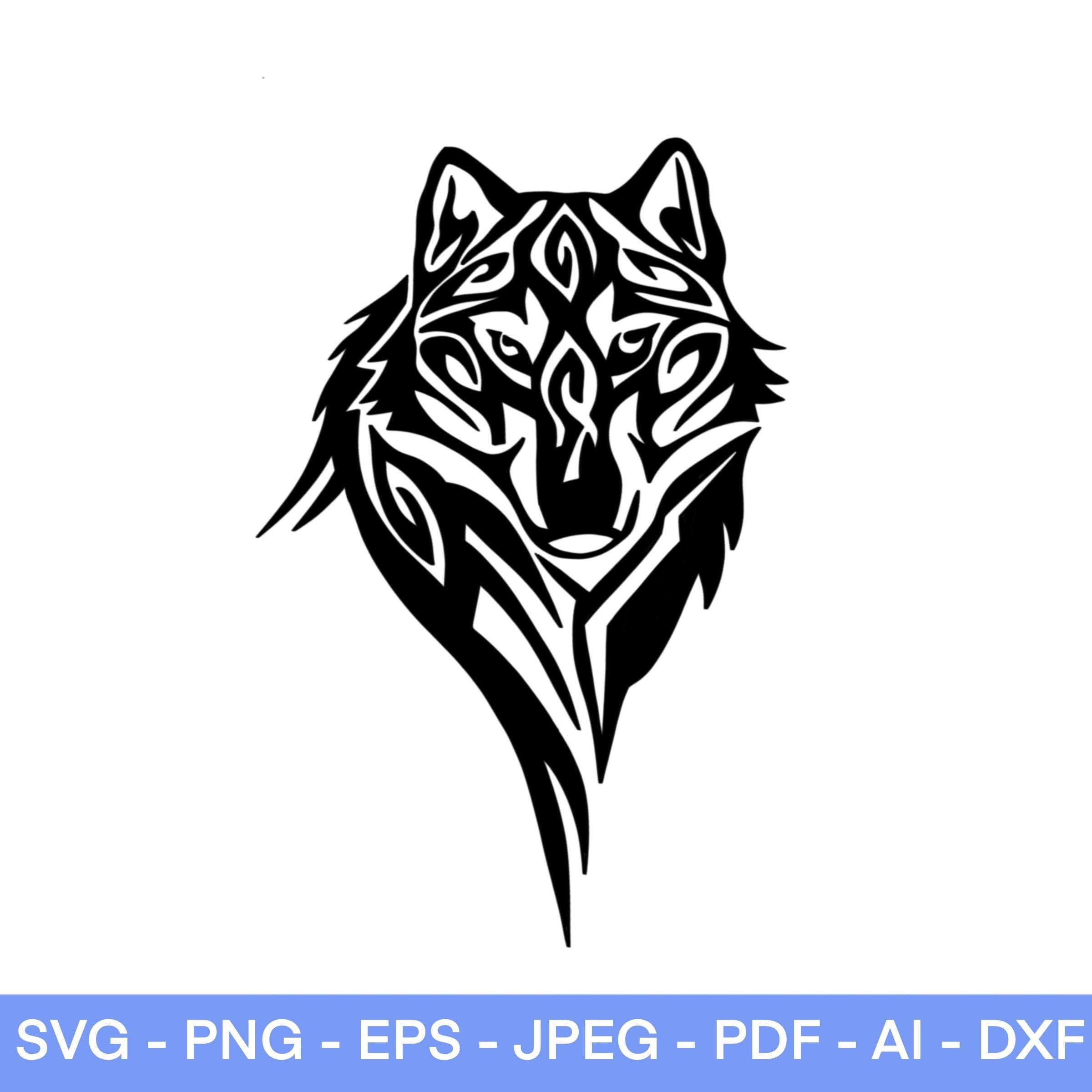 wolf PNG wolf silhouette SVG Native Indian wolf file Cricut cut file ...