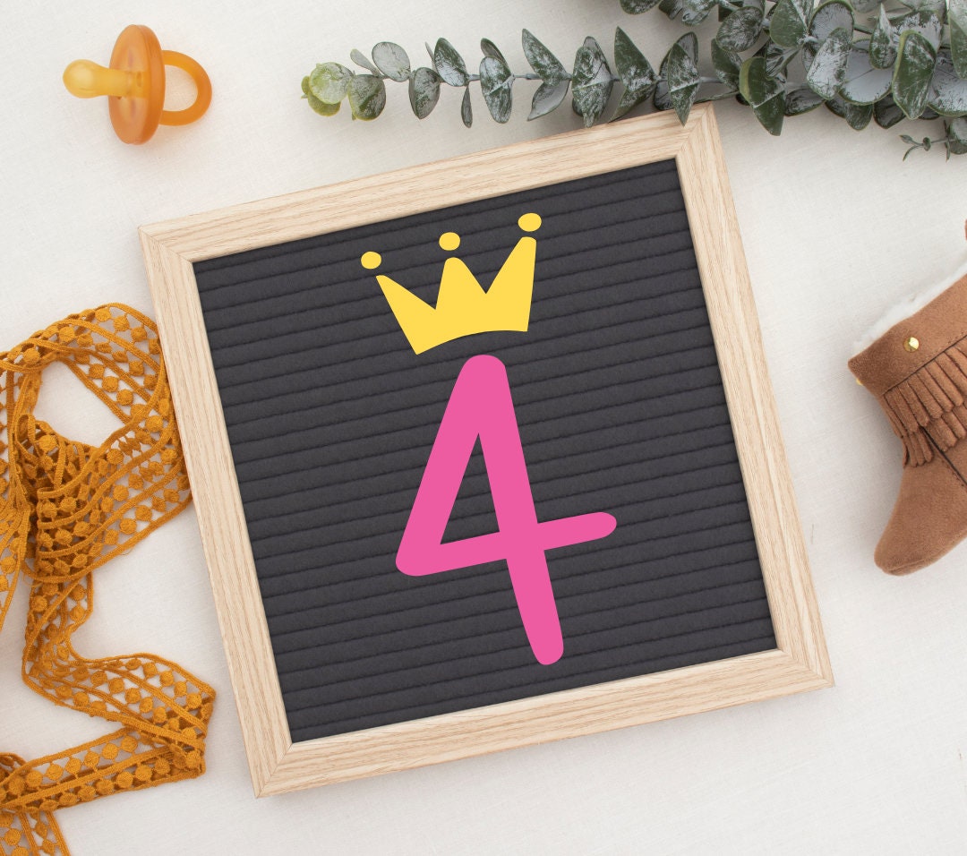 Crown Numbers SVG Bundle, Crown Svg. Numbers Svg, Princess Svg, Number ...