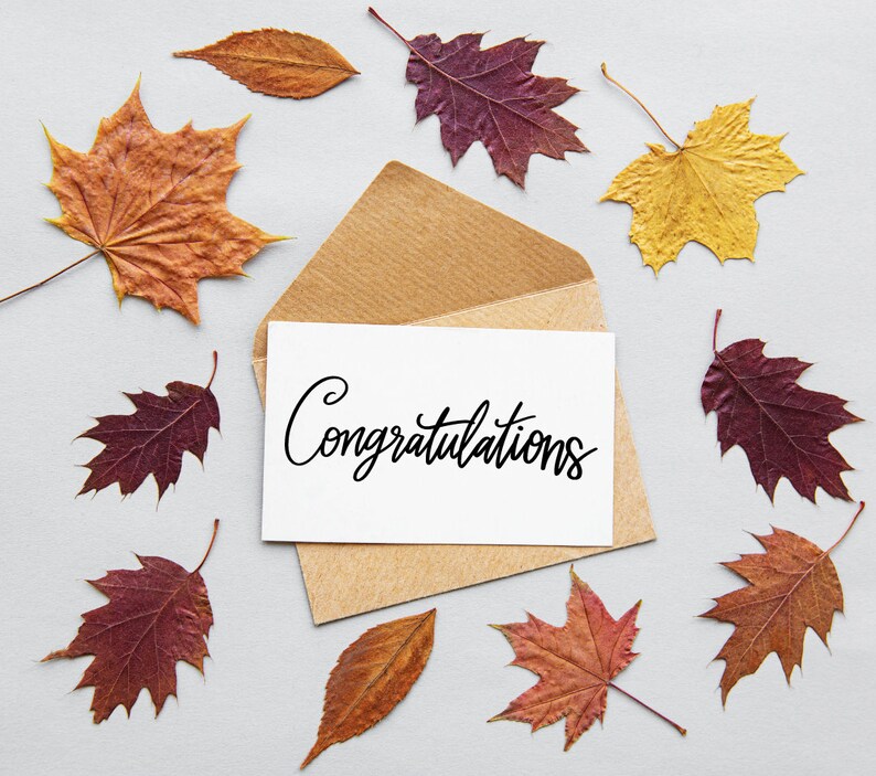 Congratulations SVG Cut File: Printable Card, Cricut, Silhouette - Etsy