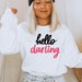 Hello Darling SVG: Valentine Quote, Hand-lettered (cut Files) - Etsy