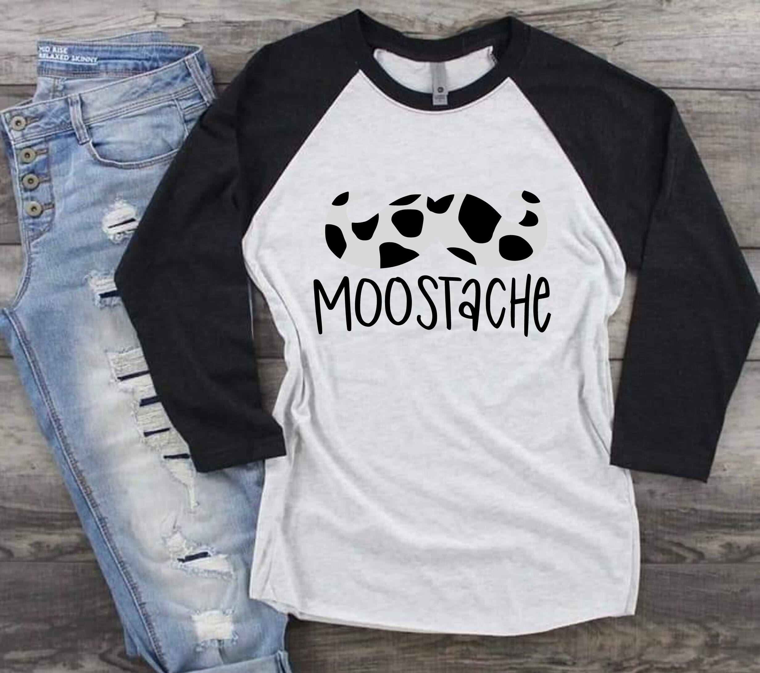 Cow Moostache SVG Mustache SVG Patterened Mustache Svg - Etsy