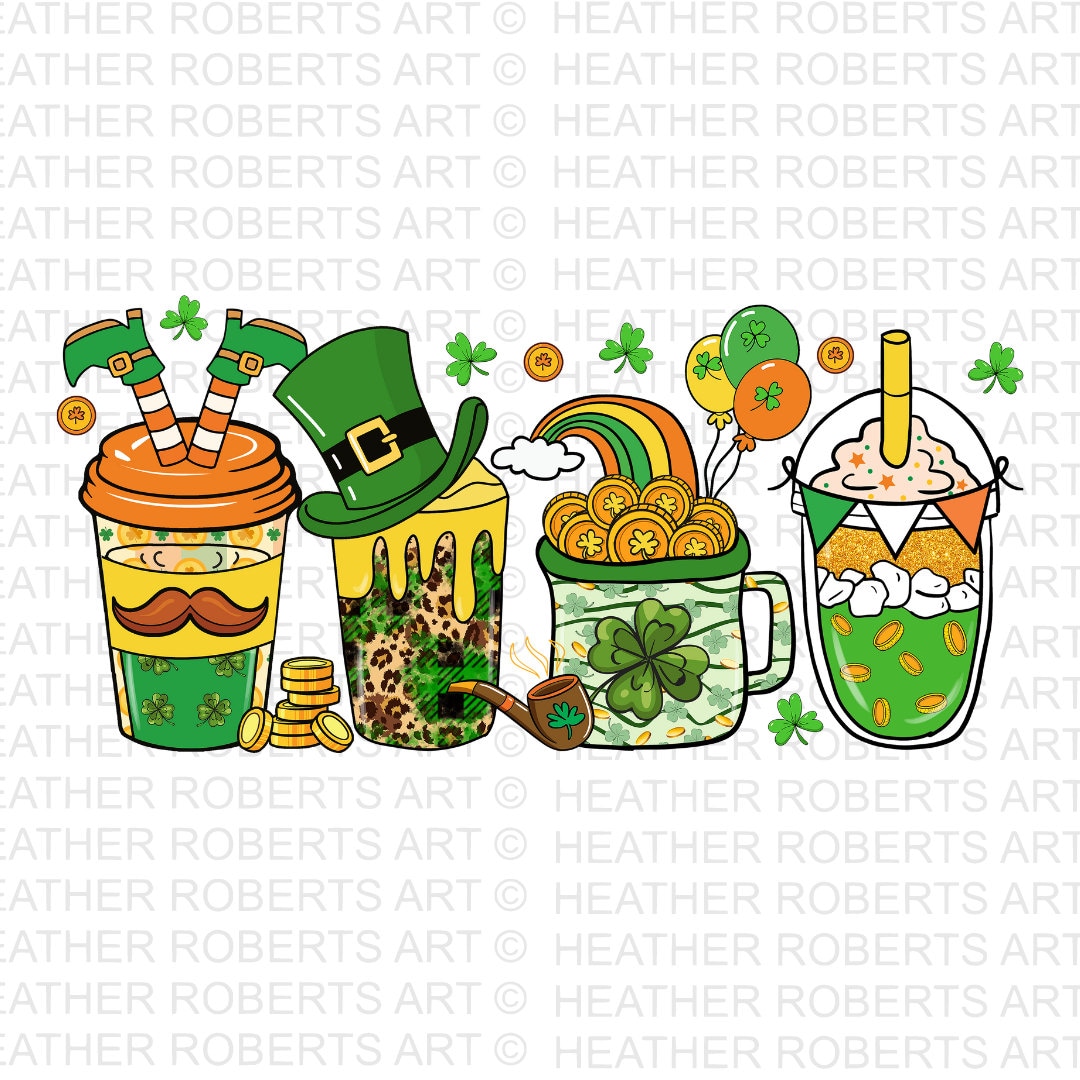St. Patricks Day Coffee Drink Png, Patricks Day Sublimation Designs, St ...