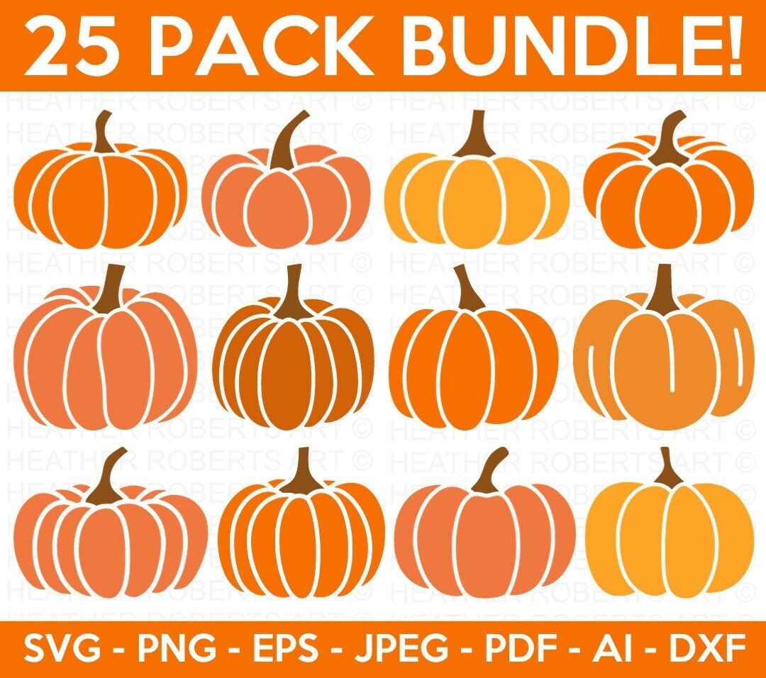 Pumpkin SVG Bundle, Pumpkin SVG, Pumpkin Vector, Halloween Svg, Pumpkin ...