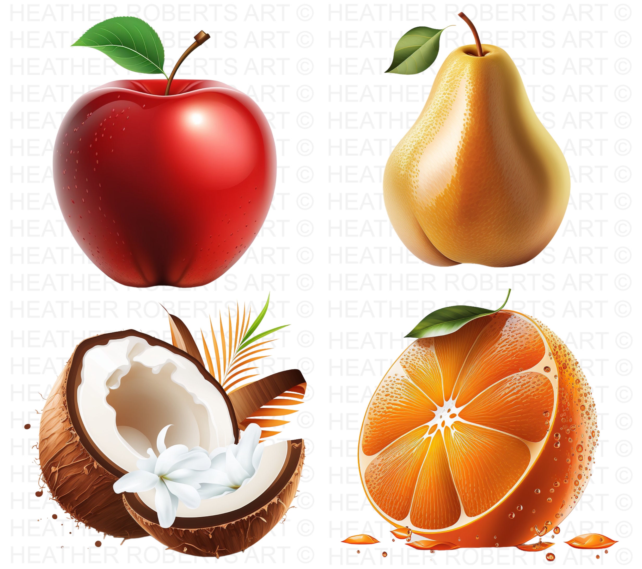 Fruit Clipart Set Fruits PNG Clipart Set of Strawberry - Etsy Australia