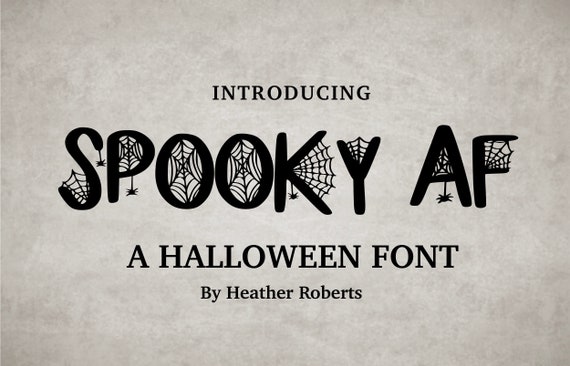 SPOOKY AF Font Halloween Font Scary Font Cricut Font | Etsy