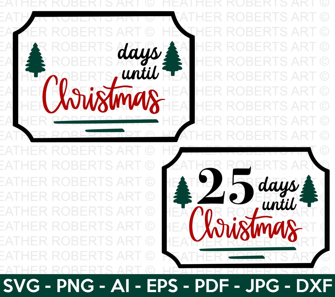 Christmas Countdown SVG: Winter Snowflake Sign (digital Files) - Etsy