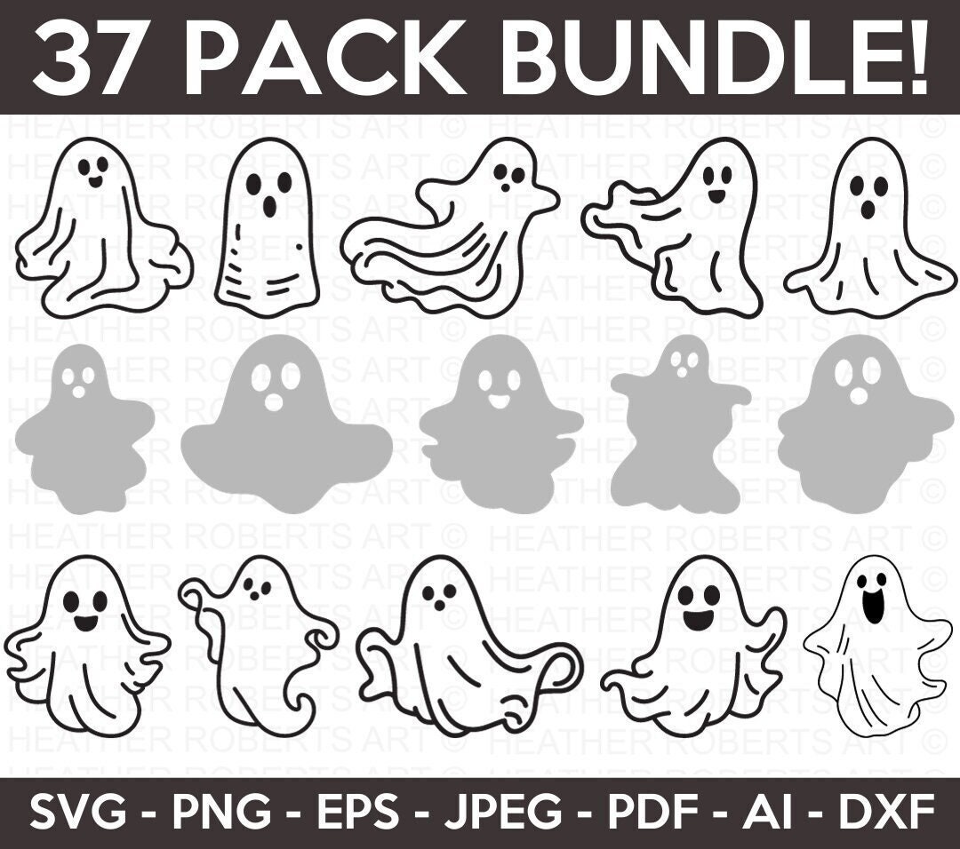 Ghost SVG Bundle, Halloween SVG, Halloween Shirt Svg, Halloween Clipart ...