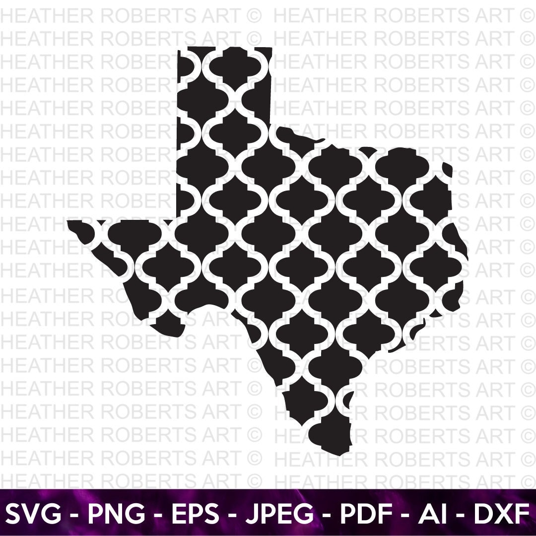 Texas Pattern Design SVG, Texas Svg, Texas Clipart, Texas Silhouette ...