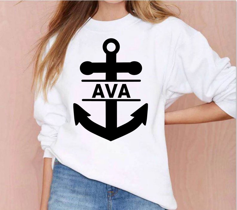 Anchor Split Frame SVG Nautical SVG Marine SVG Boat Anchor - Etsy