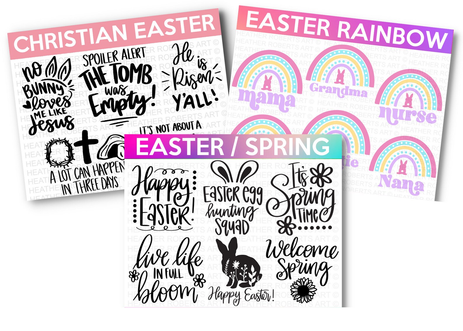 EASTER MEGA BUNDLE Spring Svg Bundle 80 Designs Heather - Etsy