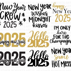 Happy New Year SVG Bundle, New Year SVG, New Year Shirt, New Year ...