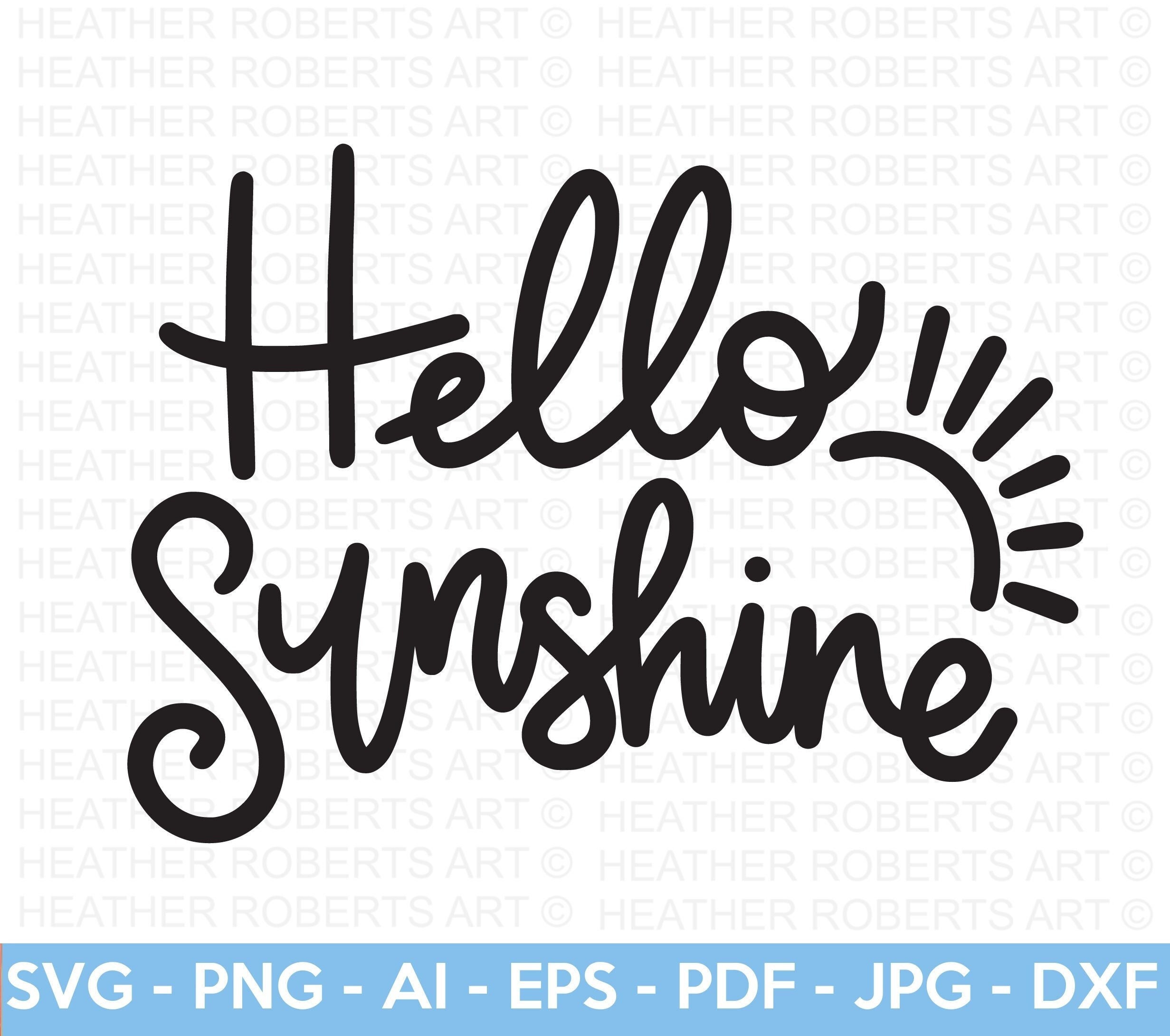 Hello Sunshine SVG Heart Summer Sun Svg Summer Svg Spring - Etsy UK