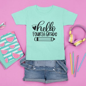 Fourth Grade SVG, Hello Fourth Grade SVG, Back to School SVG, School ...