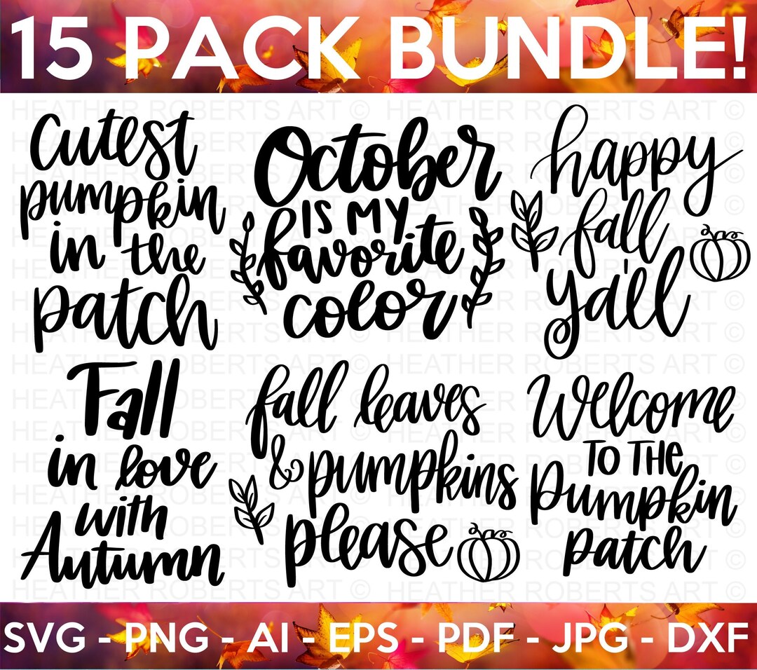 Fall SVG Bundle, Fall SVG, Autumn Svg, Thanksgiving Svg, Fall Svg ...