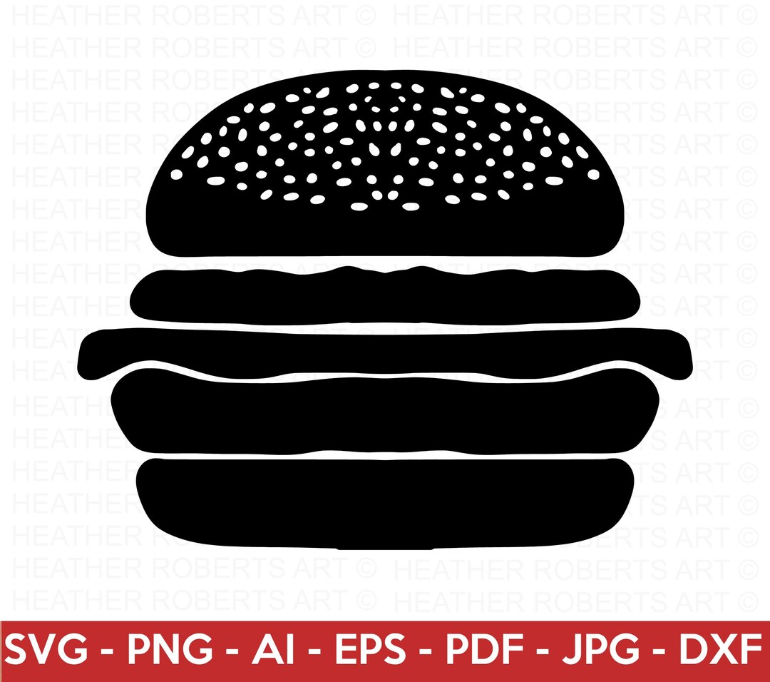 Hamburger SVG, Burger SVG, Cheese Burger SVG, Burger Bun Svg, Fastfood ...