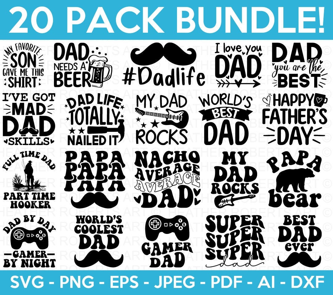 Father's Day Svg Bundle, Dad Svg, Father Svg, Papa Svg, Gift for Dad ...