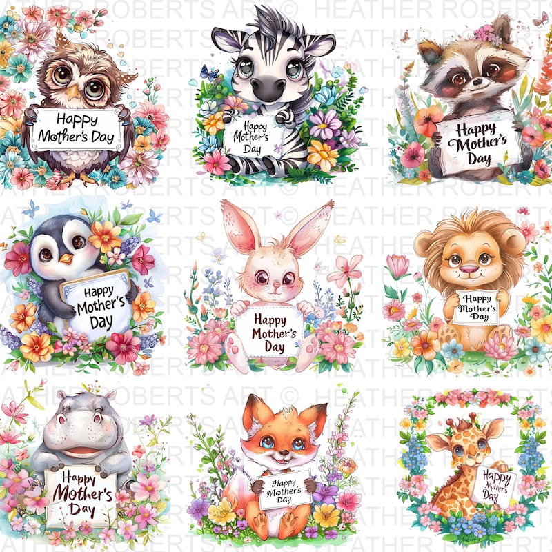 Mothers Day Clipart - Etsy UK