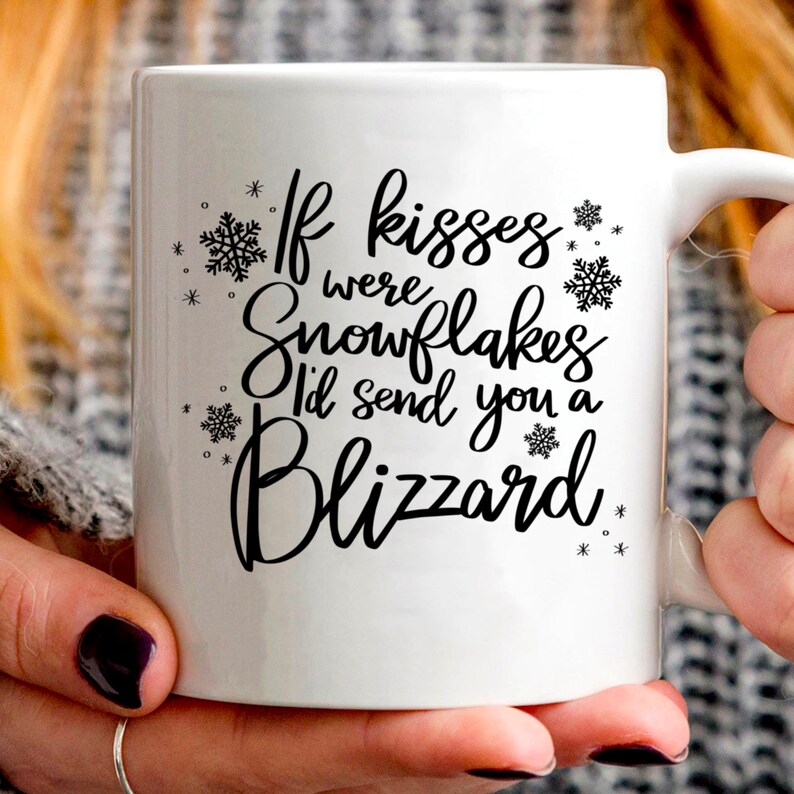 Snowflake Kisses Blizzard SVG: Winter Holiday Cut File (digital ...