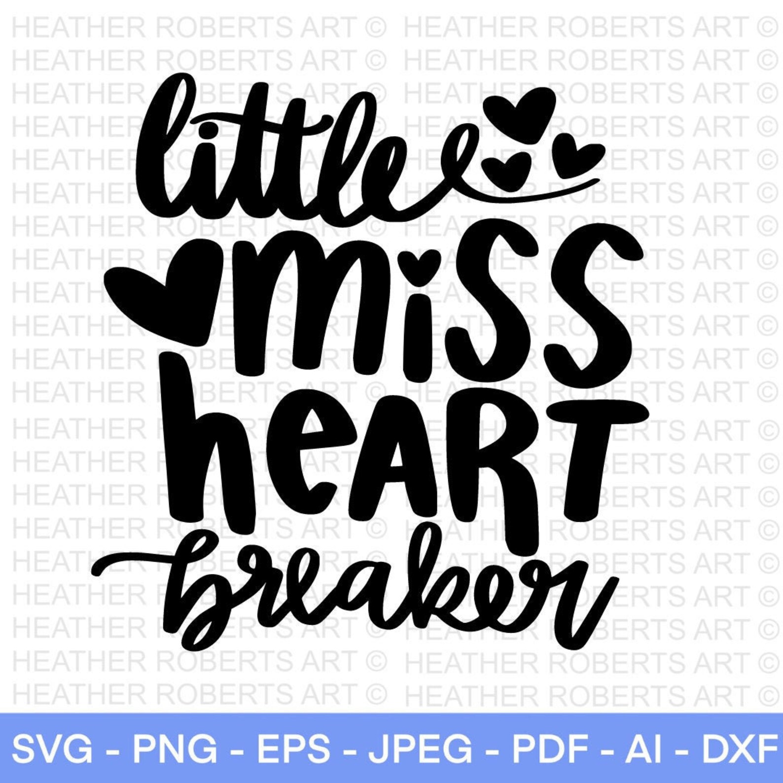 Little Miss Heart Breaker SVG Valentine's Day SVG | Etsy