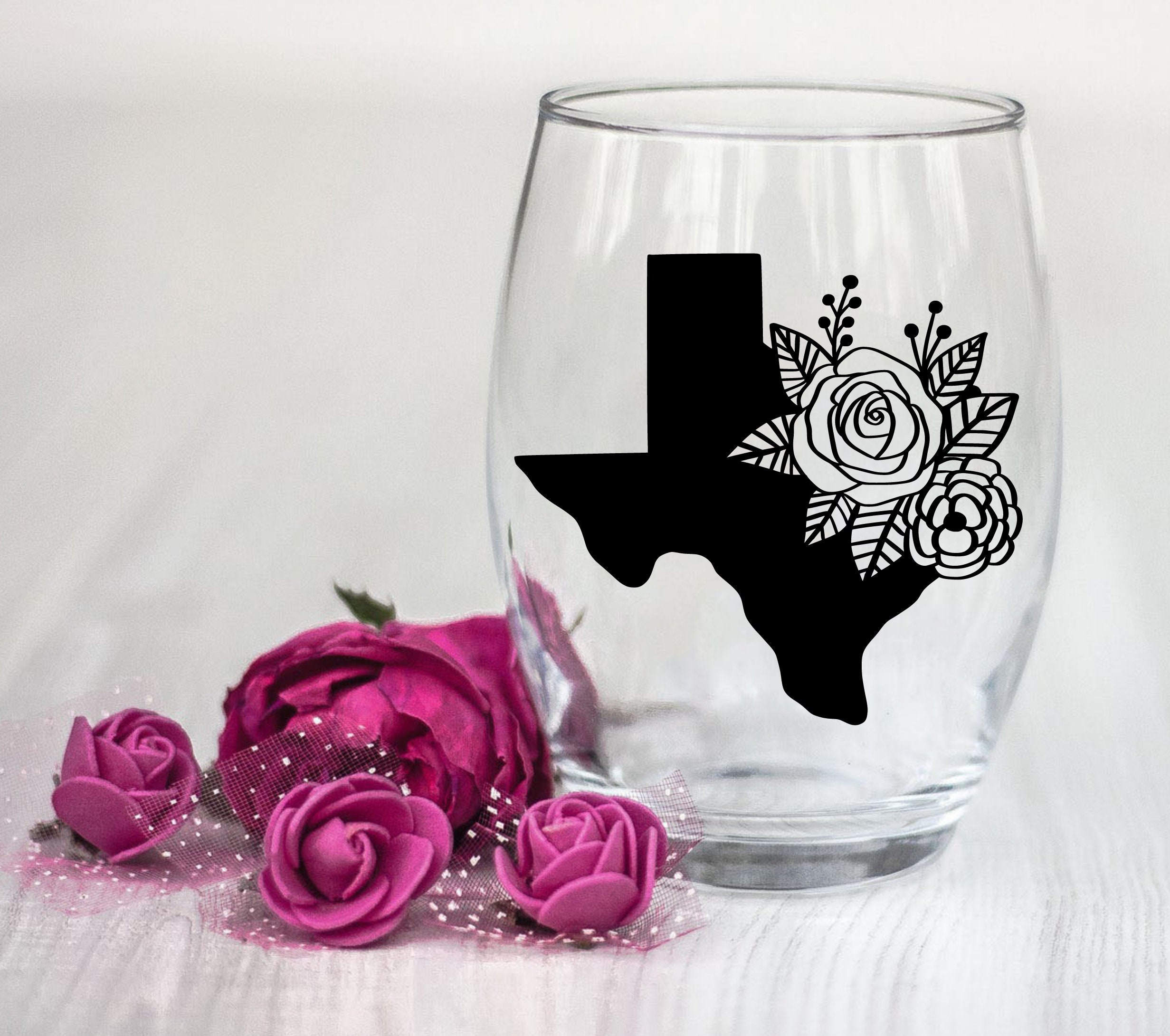 Floral Texas SVG Texas Svg Roses Svg Texas Flag Texas | Etsy