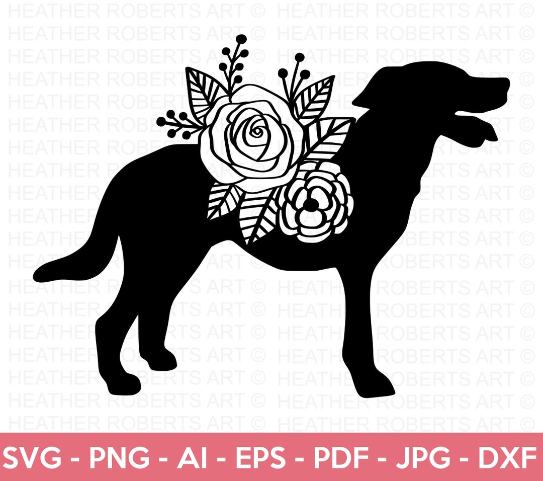 Floral Dog SVG, Floral Farm Animals SVG, Dog Svg, Farmhouse SVG ...