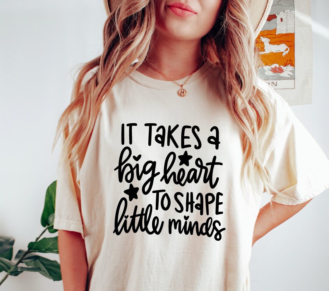 It Takes A Big Heart to Shape Little Minds SVG, Teacher SVG, Back to ...