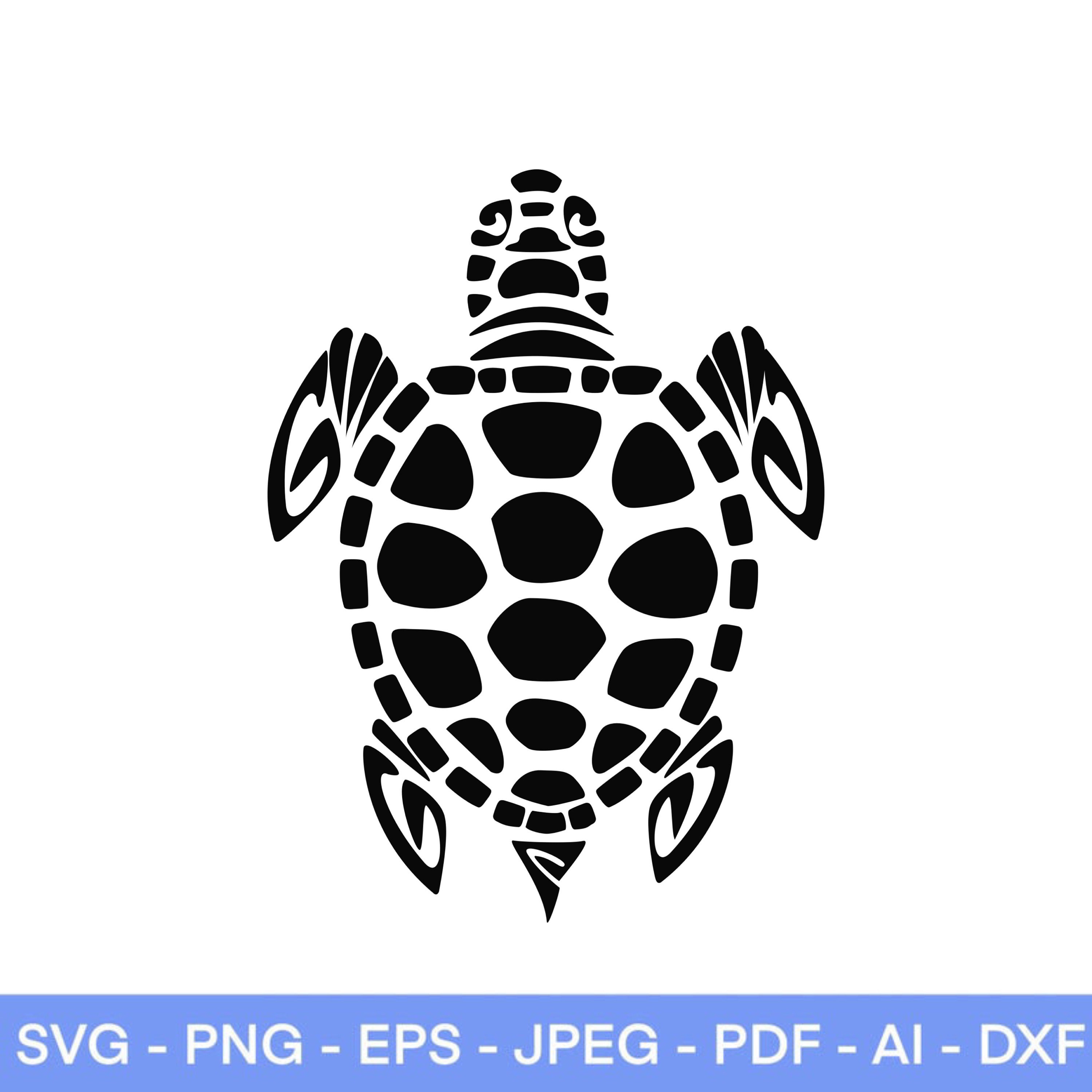 Tribal Sea Turtle Silhouette