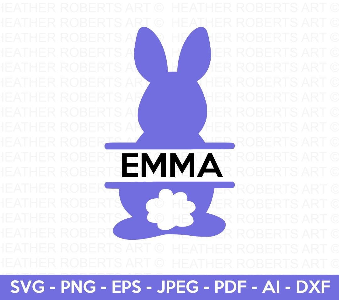Easter Bunny Split Monogram SVG, Easter Bunny Svg, Bunny SVG, Rabbit ...