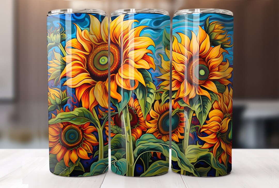Sunflower 20 Oz Tumbler Wrap, Sunflower Tumbler Wrap, Sunflower ...