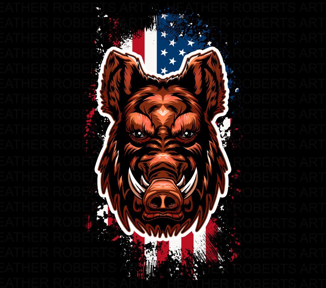 Hog Hunting PNG: American Flag Sublimation Design (digital Download) - Etsy